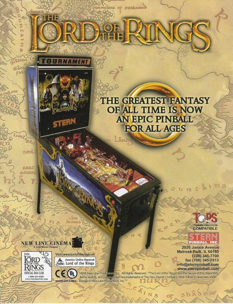 Lord Of The Rings (LOTR) (LOTR: LE) Pinball (Stern) – ROM Upgrade chip ...