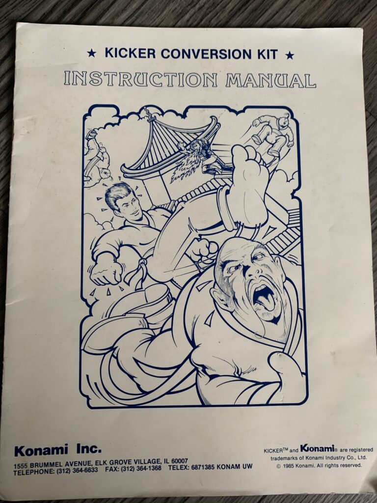 Kicker (Konami 1985) Conversion Kit Instruction Manual | Matt's ...